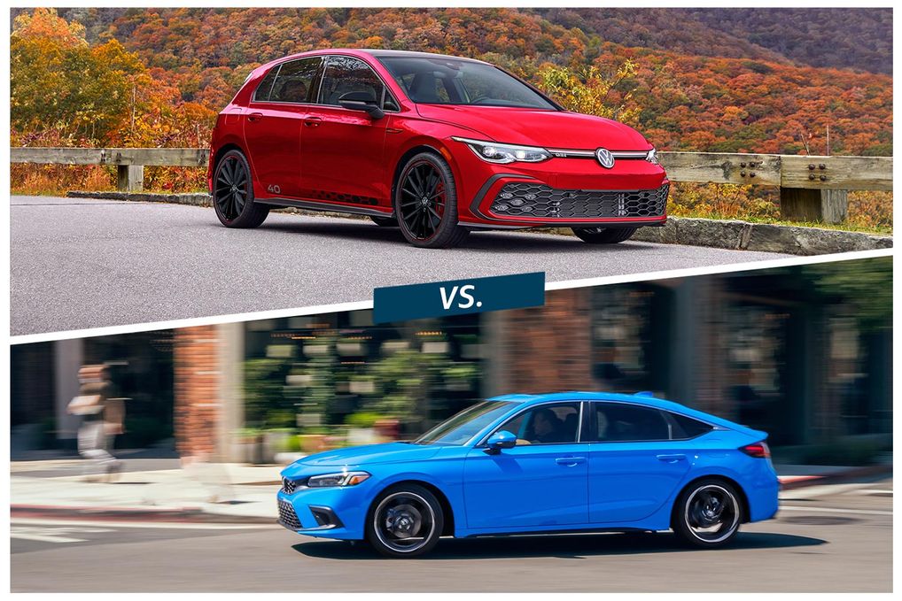 Compared: 2023 Honda Civic Hatchback vs. 2023 Volkswagen Golf GTI ...