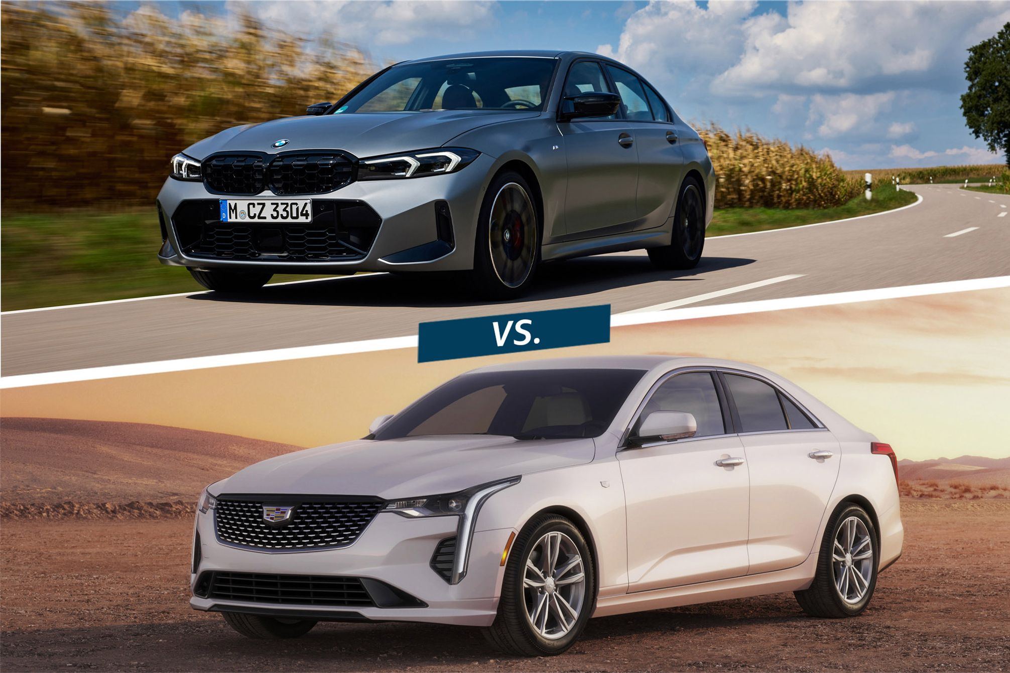 Compared: 2023 BMW 3 Series vs. 2023 Cadillac CT4 | Capital One Auto ...