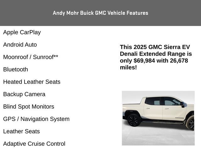 Used 2025 GMC Sierra EV Pickup For Sale in Anderson, IN | Auto Navigator